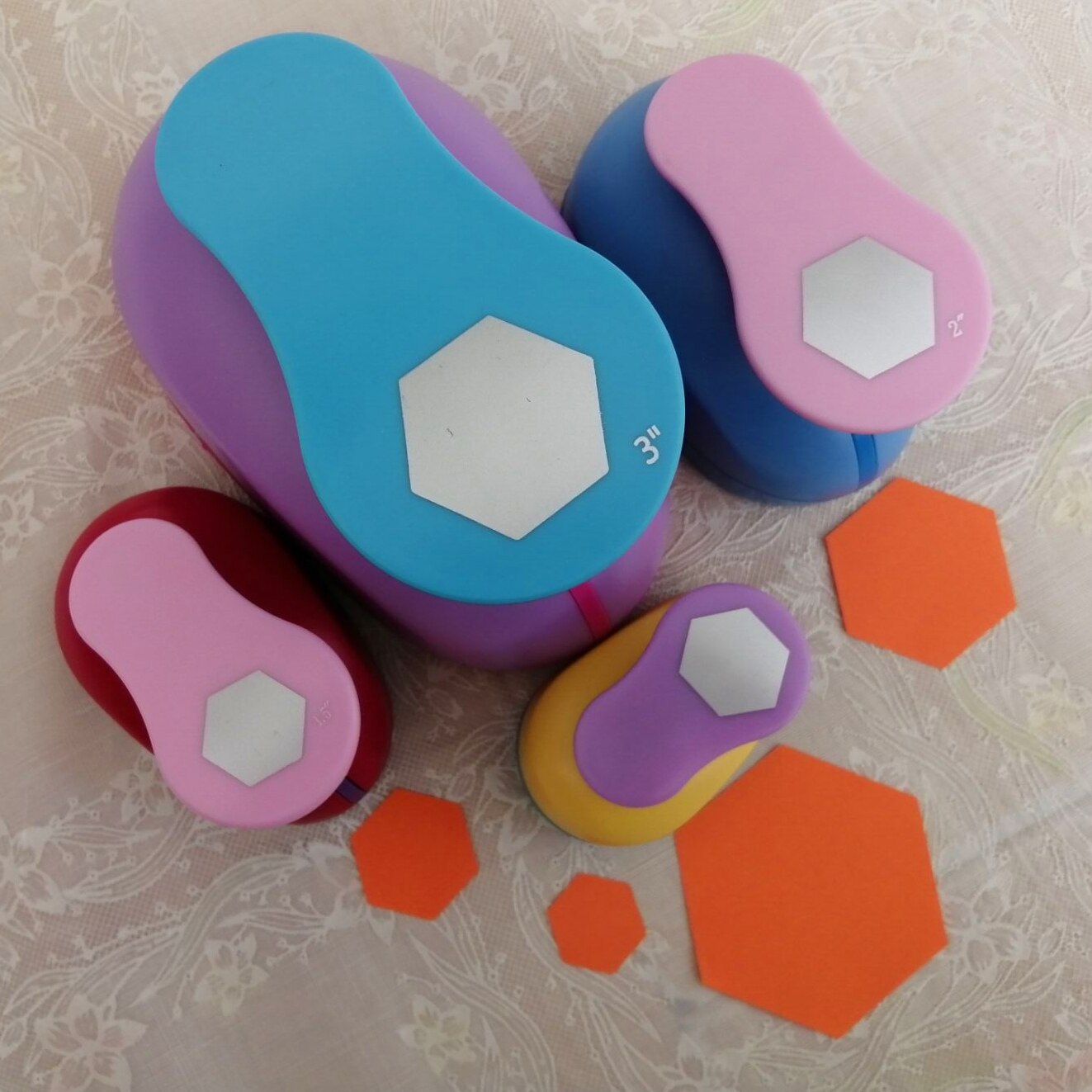 big hexagon shaped save power paper/eva craft punc... – Vicedeal