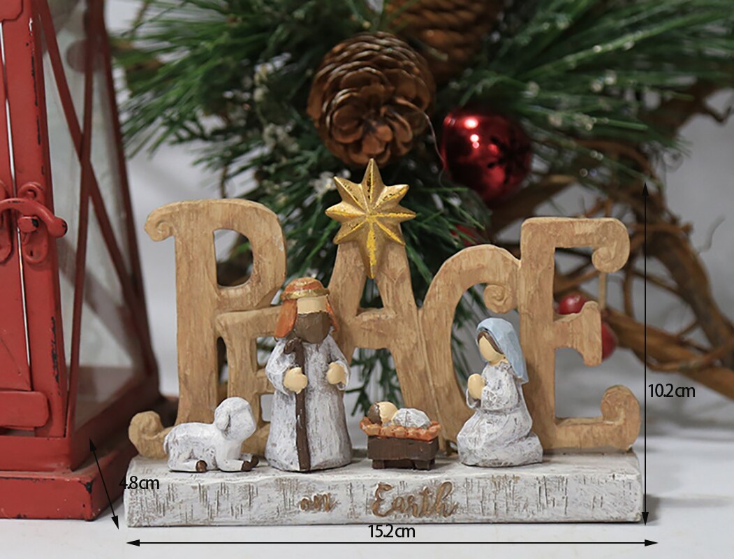 Christmas Holy Family Nativity Statue Set Decorati... – Grandado