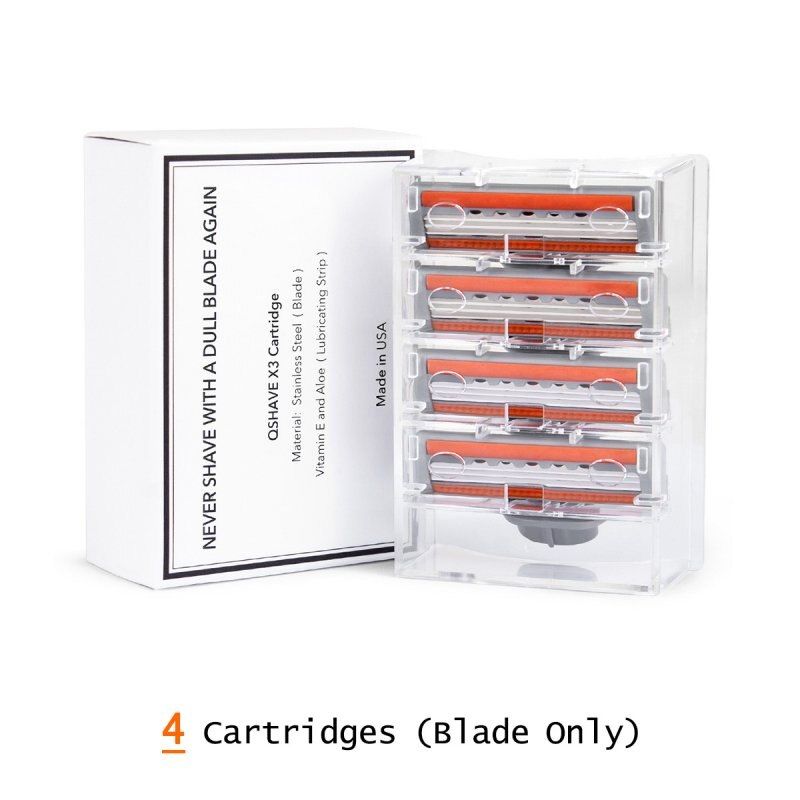 QShave Orange Series 3 Layer Razor Blade Refill Me... – Grandado