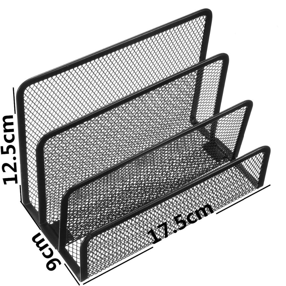 Black Office Barbed Wire 3 Upright Sections File F... – Vicedeal