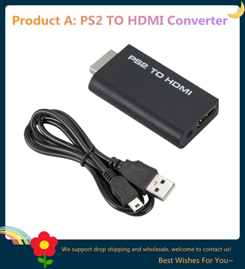 PS2 to HDMI-compatible Converter Adapter HD Link C... – Grandado