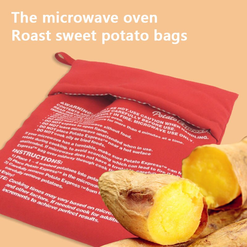 1PC Red Washable Cooker Bag Baked Potato Microwave... – Grandado