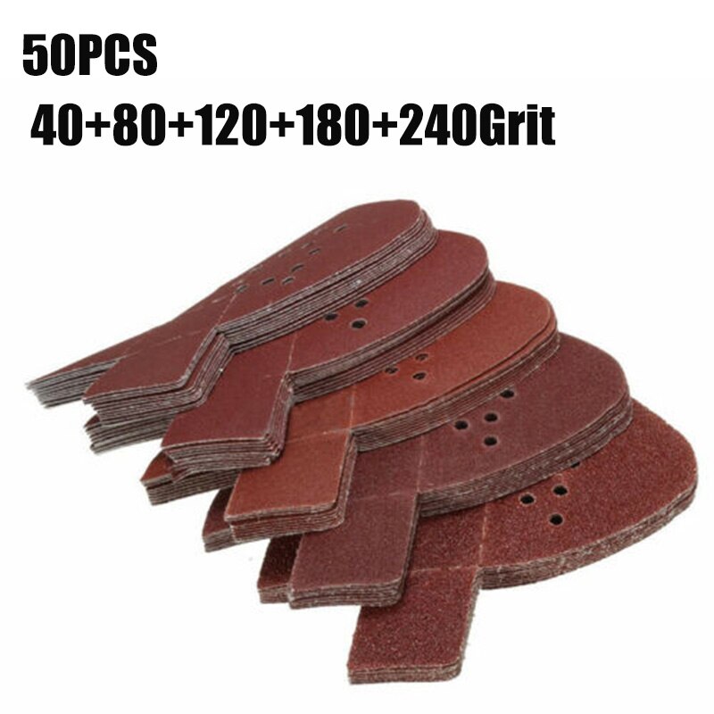 50pcs Sanding Paper 40+80+120+180+240Grit Mouse Sa... – Grandado