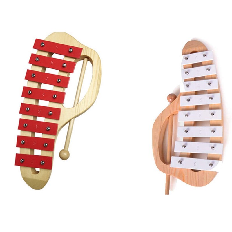 Hand Knock Xylophone Glockenspiel with Mallets 8 T... – Grandado