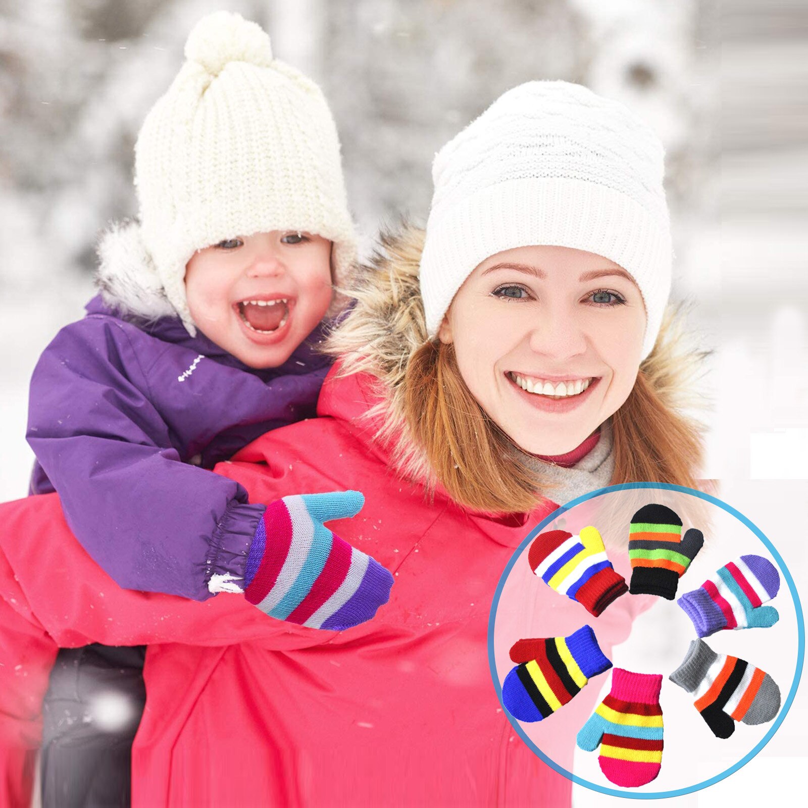 #30 Infant Baby Cute Knit Mittens Gloves Girls Boy... – Grandado
