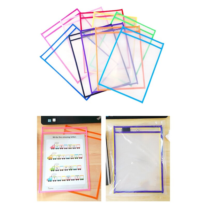 30Pcs Dry Erase Pockets Reusable Sleeves Clear Tea... – Grandado
