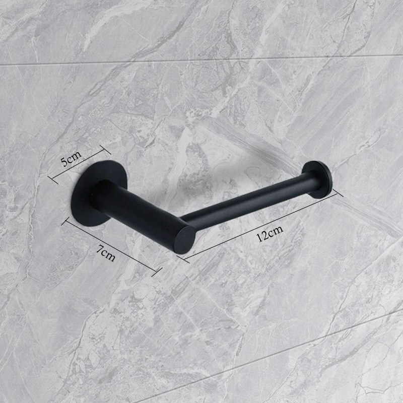 Rvs Wc Papierrolhouder Zwart Zilver Zelfklevende T... – Grandado