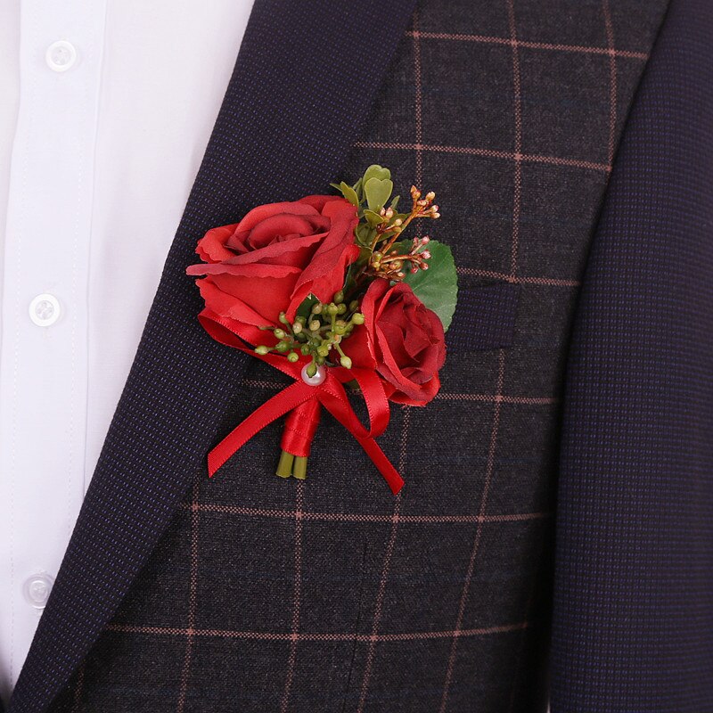 Broche fleur Corsage mariage décor marié boutonniè... – Grandado