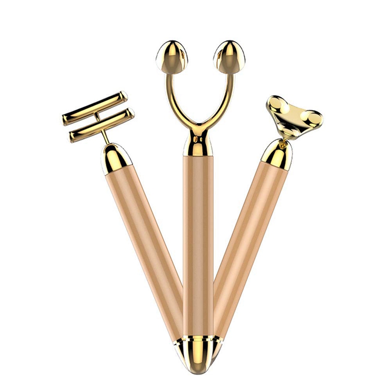 Electric Facial Massage Tool, 24K Gold Pulse Facia... – Grandado