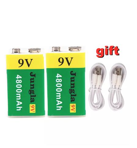 High Capacity USB Battery 9V 4800mAh Li-ion Rechar... – Vicedeal