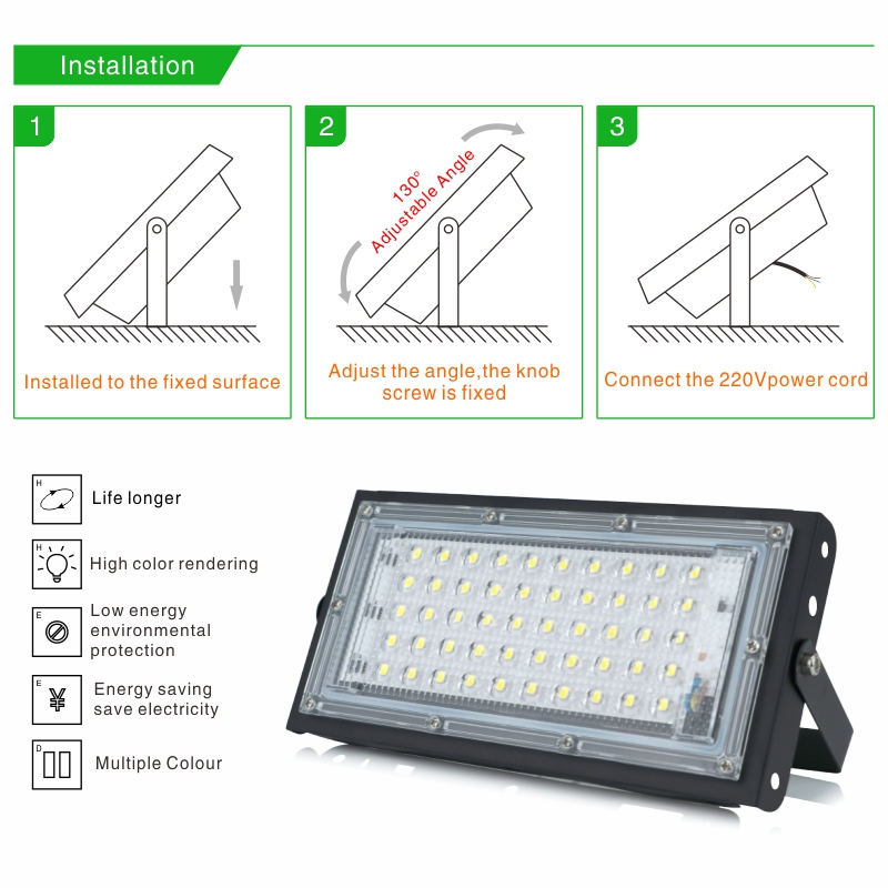 Led Overstroming Licht 50W Schijnwerper 220V 240V ... – Vicedeal