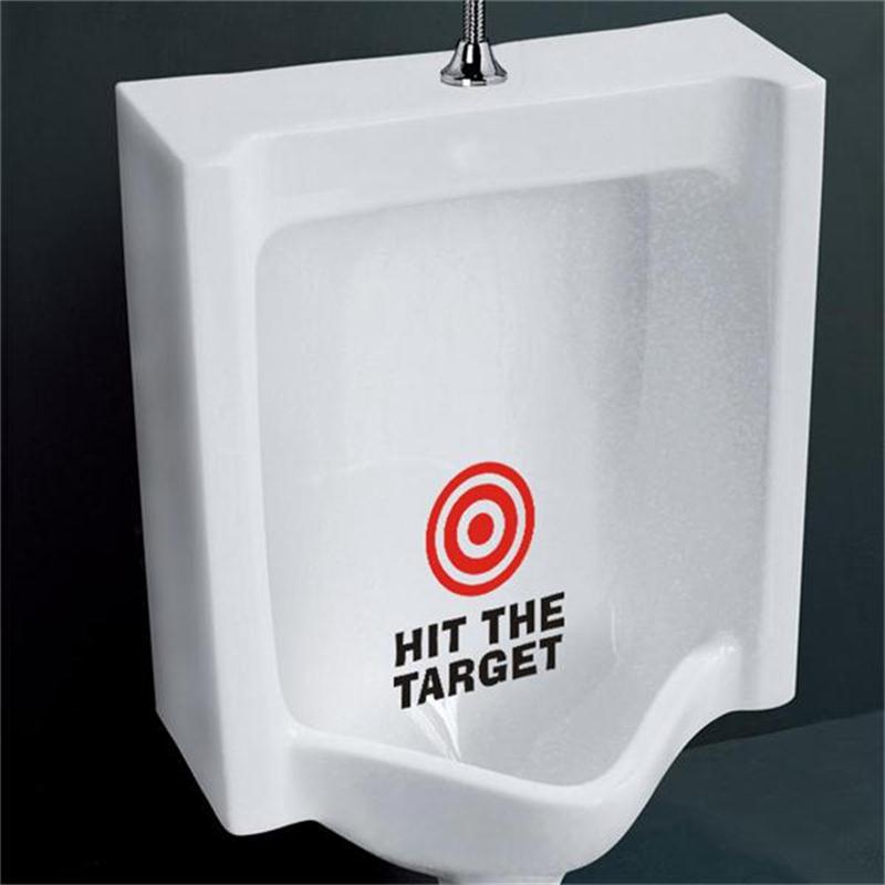 warn HIT THE TARGET bathroom sign vinyl sticker Fo... – Grandado