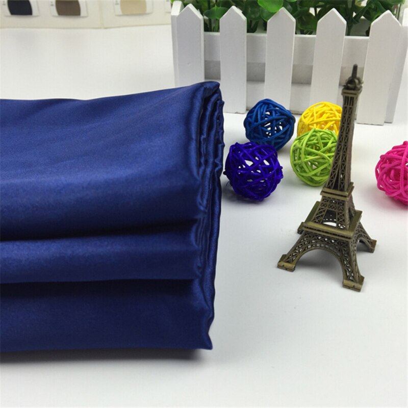 150cm Width 100% Polyester Navy Blue Satin Fabric ... – Grandado