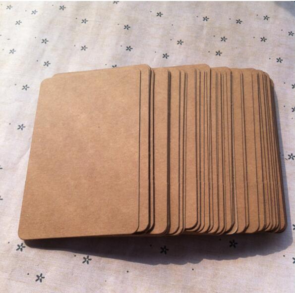 6 x 10cm tomma kraftpapper kort skiss ritning medd... – Vicedeal