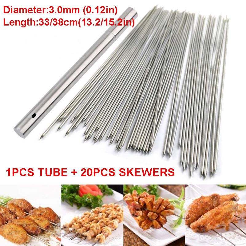 3mm tykke grillspyd i rustfritt stål non -stick bb... – Vicedeal