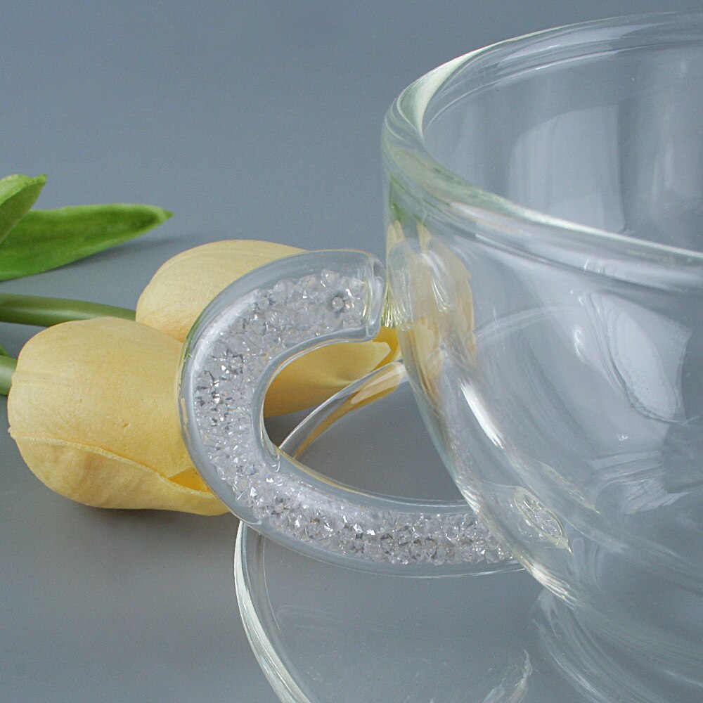 Kristal Dubbele Wand Mok Set Coffe Winkel Espresso... – Vicedeal