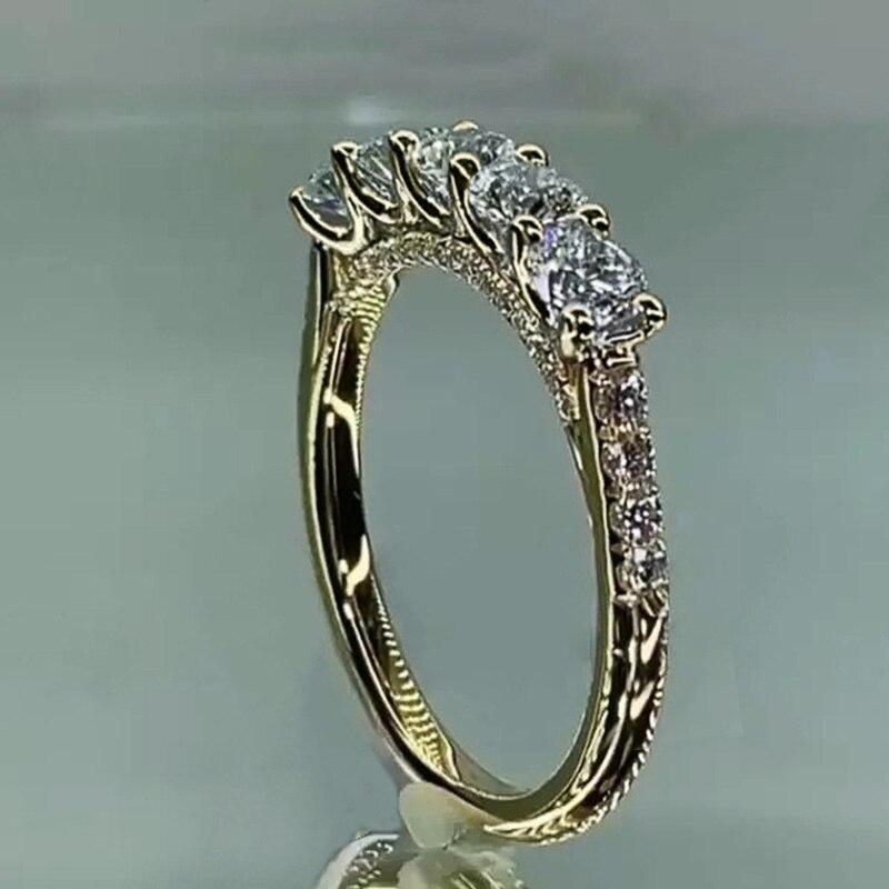 CAOSHI-Anillo de boda con minimalista para mujer, ... – Grandado