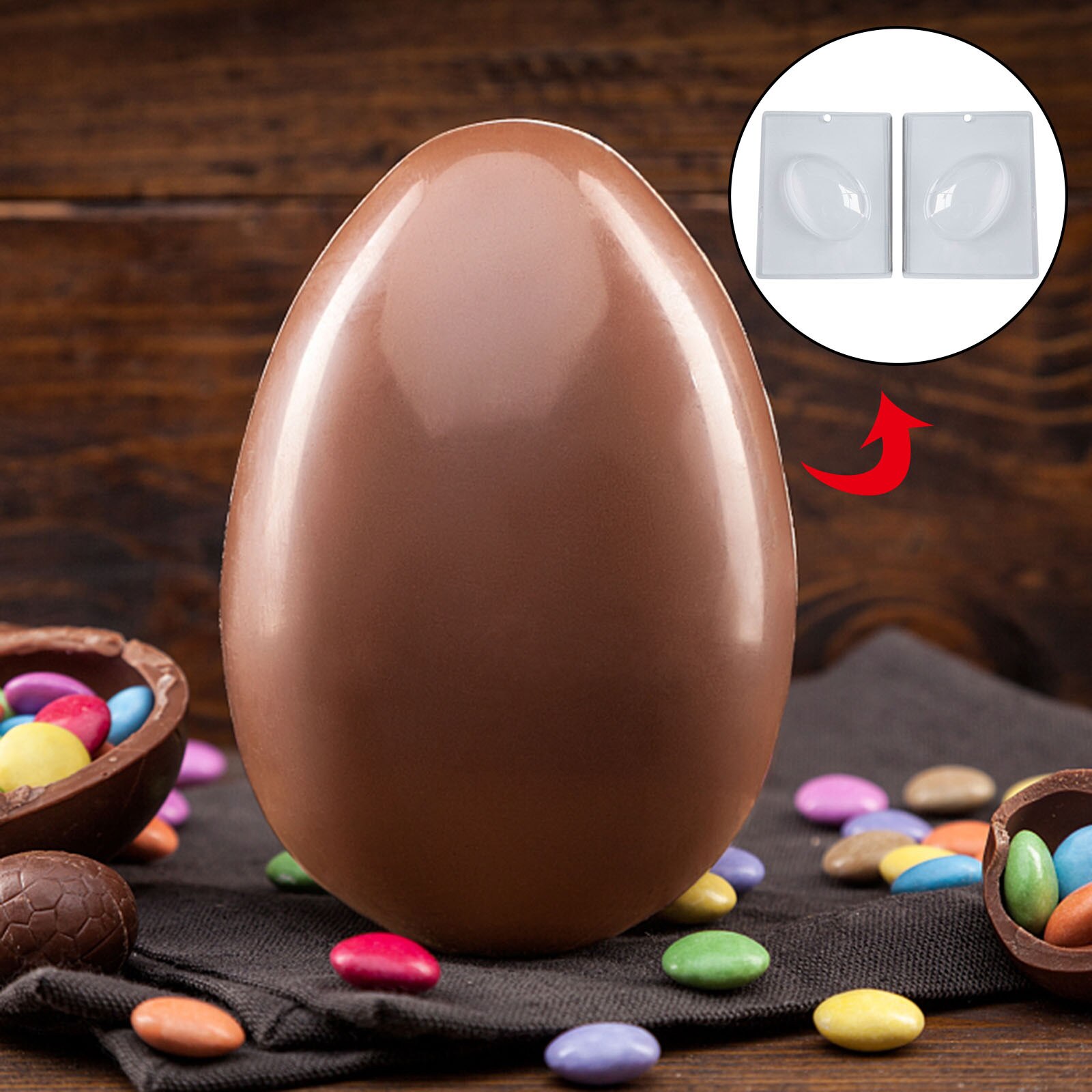 1 Cavity Easter Egg Shaped Bakeware Mould Dessert ... – Grandado