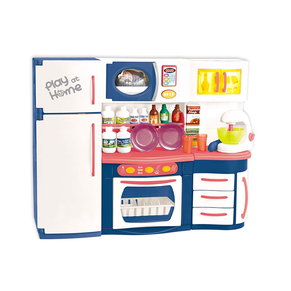 Children Pretend Play Fridge and Kitchen Cabinet S... – Grandado