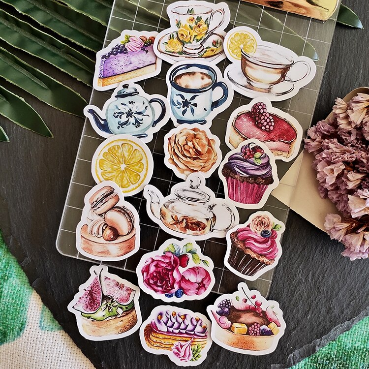 Japanese stickers afternoon tea dessert decoration... – Grandado