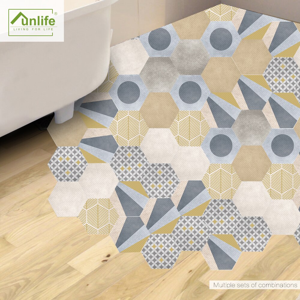 Funlife®Autocollants hexagonaux de sol de salle de... – Grandado