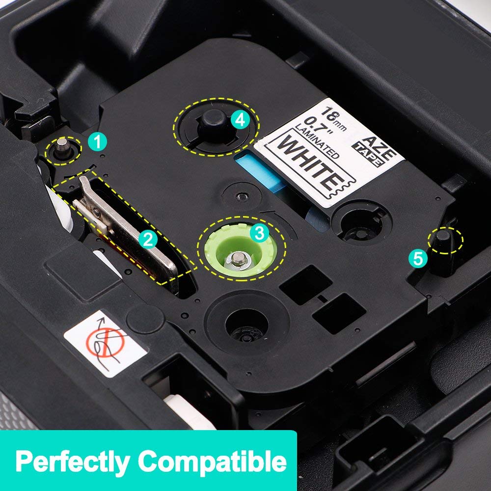 3-Pack 18mm 0,7 Zoll Laminiert Kennzeichnung Band ... – Grandado