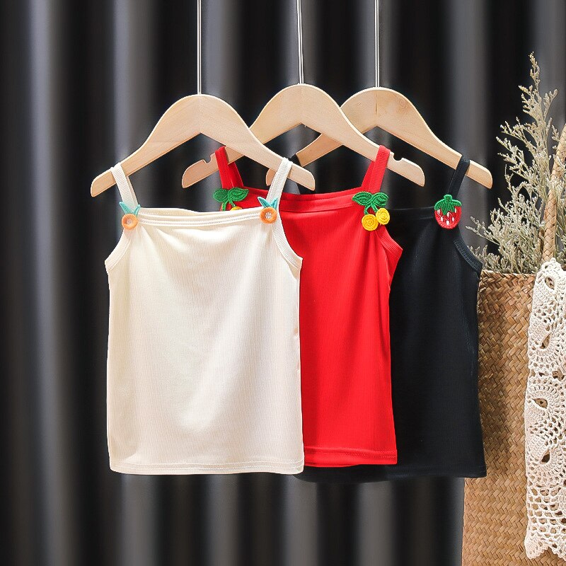 Summer Thin Baby Girls Vest Camisole Solid Color C... – Vicedeal