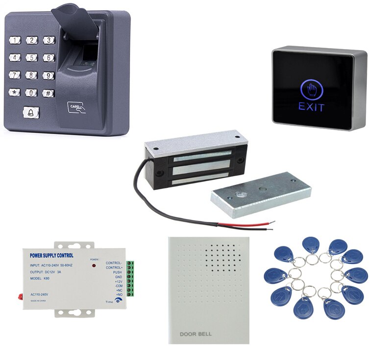 Fingerprint access control 12VDC 60kg Electric Mag... – Vicedeal