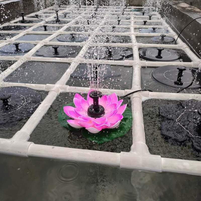 Solar Lotus Fountain Lotus Flower Fountain Water P... – Grandado