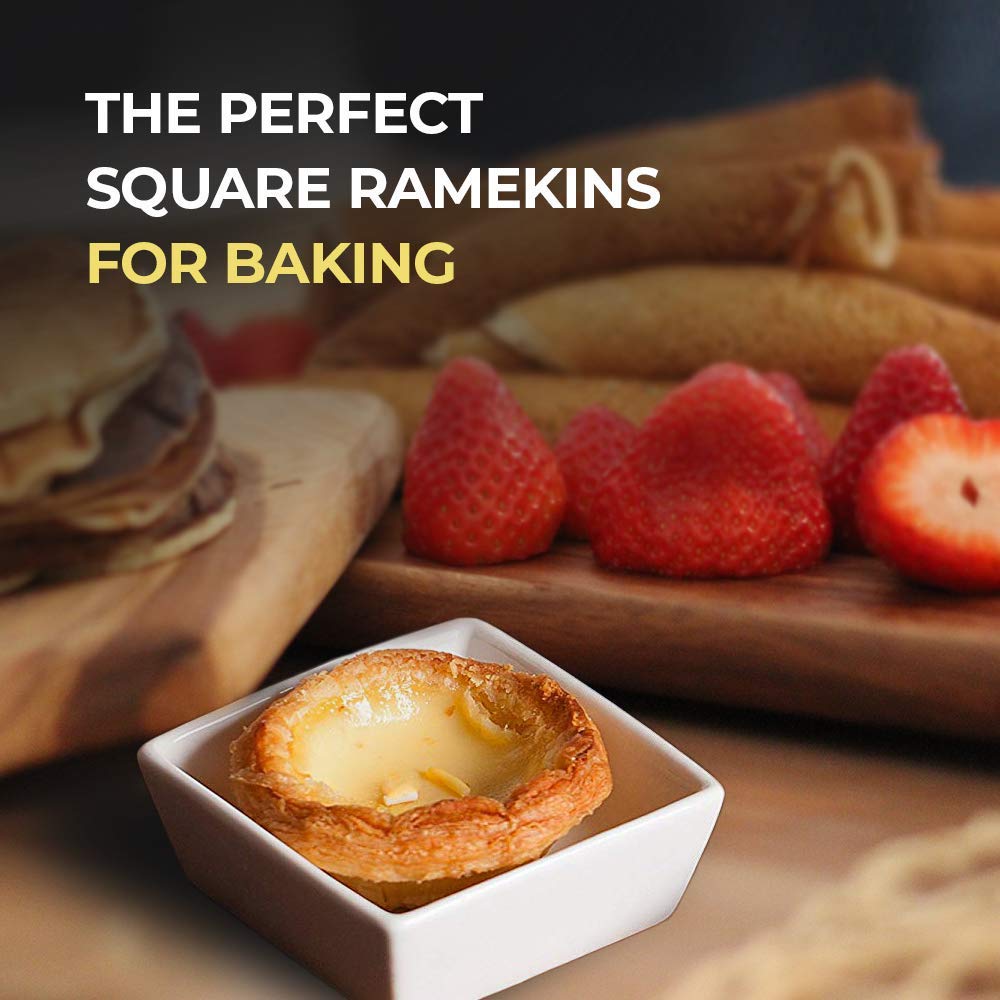 Square Ramekin Bowls, 4 oz. Ramekin Bowl for Bakin... – Grandado