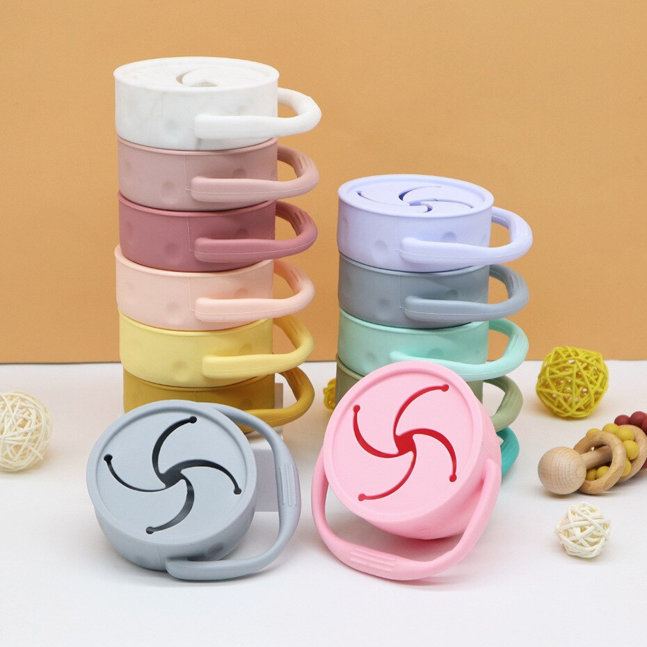 Baby Kids Silicone Snack Cup Food Storage Box Soli... – Grandado