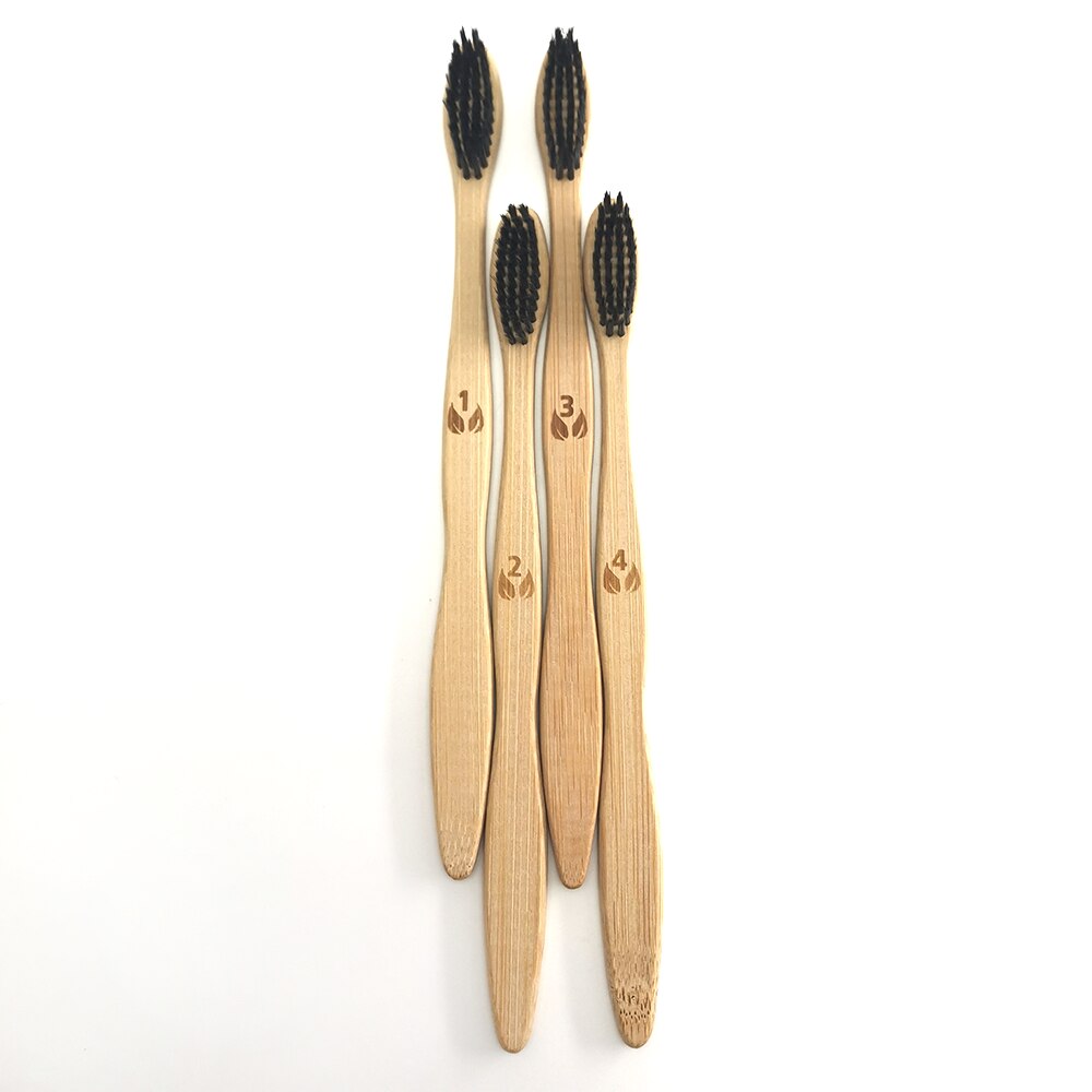 3 Style Bamboo Charcoal Toothbrush Biodegradable T... – Grandado