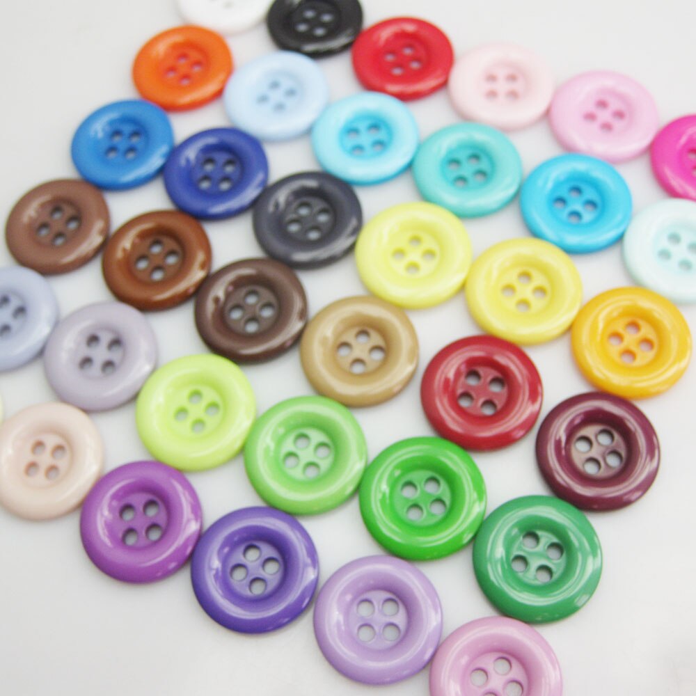 NBNNEG 30Pcs Multicolors 18MM Round Buttons Resin ... – Vicedeal