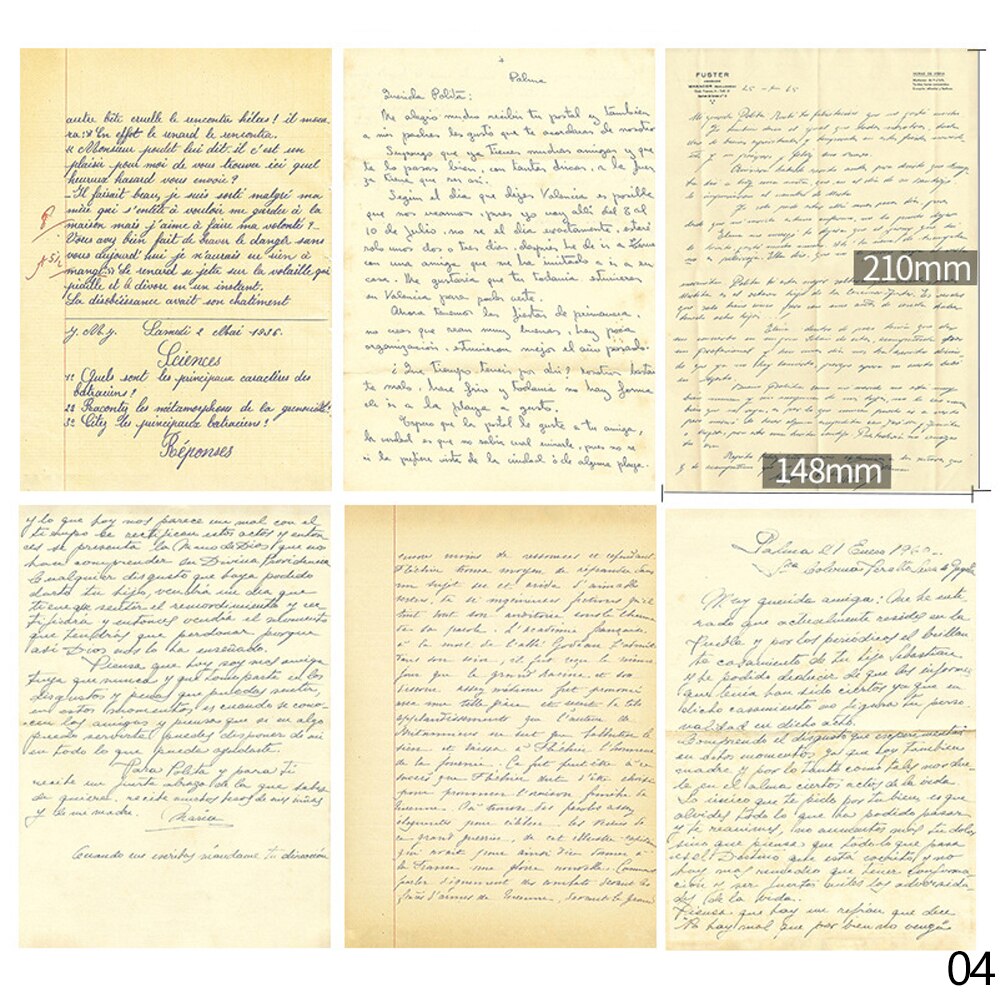 Vintage Handwriting Paper Photo Props INS Retro Je... – Vicedeal