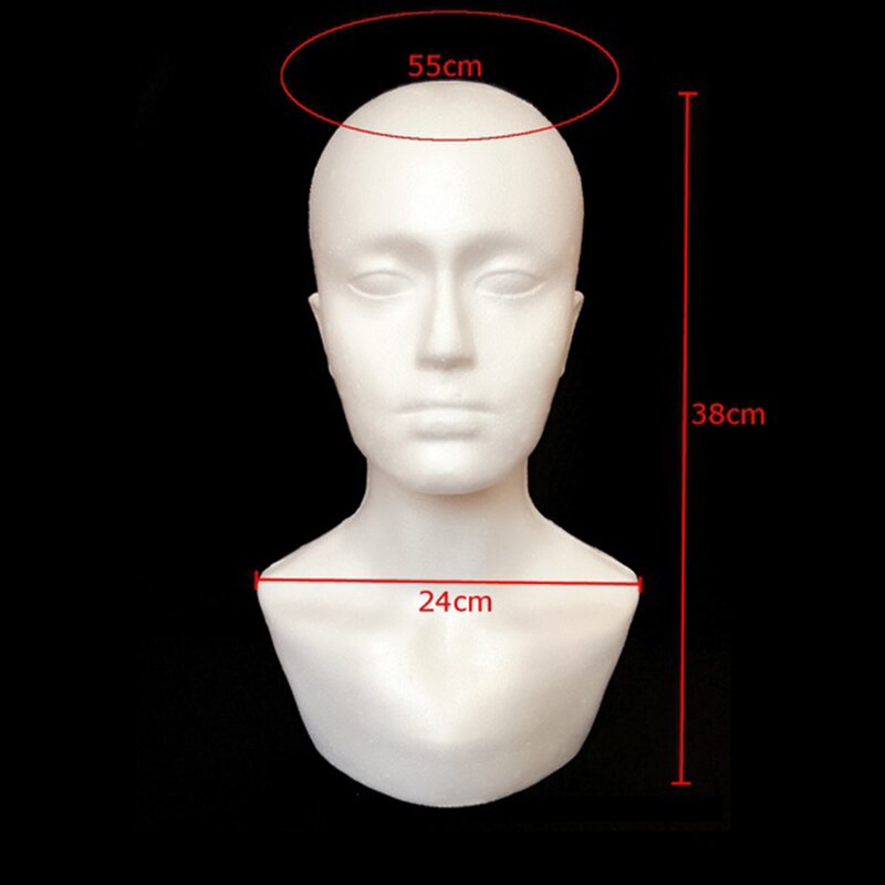 Foam Male Display Mannequin Head Dummy Wigs Hat Sc... – Grandado