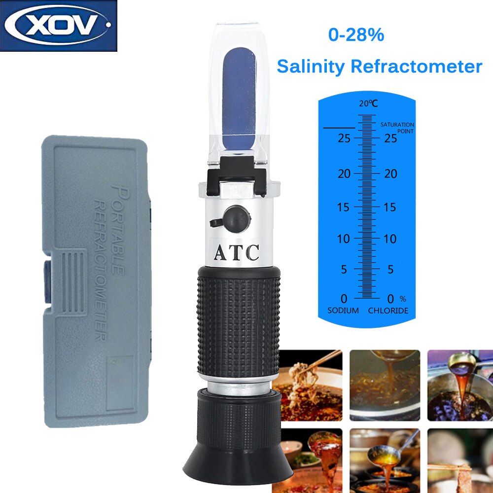 0-28% Salinometer Hand Held Salinity Refractometer... – Grandado