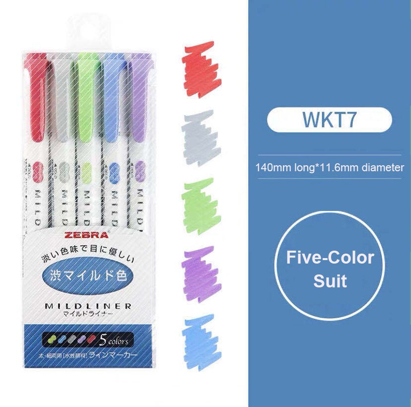 Zebra 5 Stks/set Markers Highlighterdouble Hoofd H... – Grandado