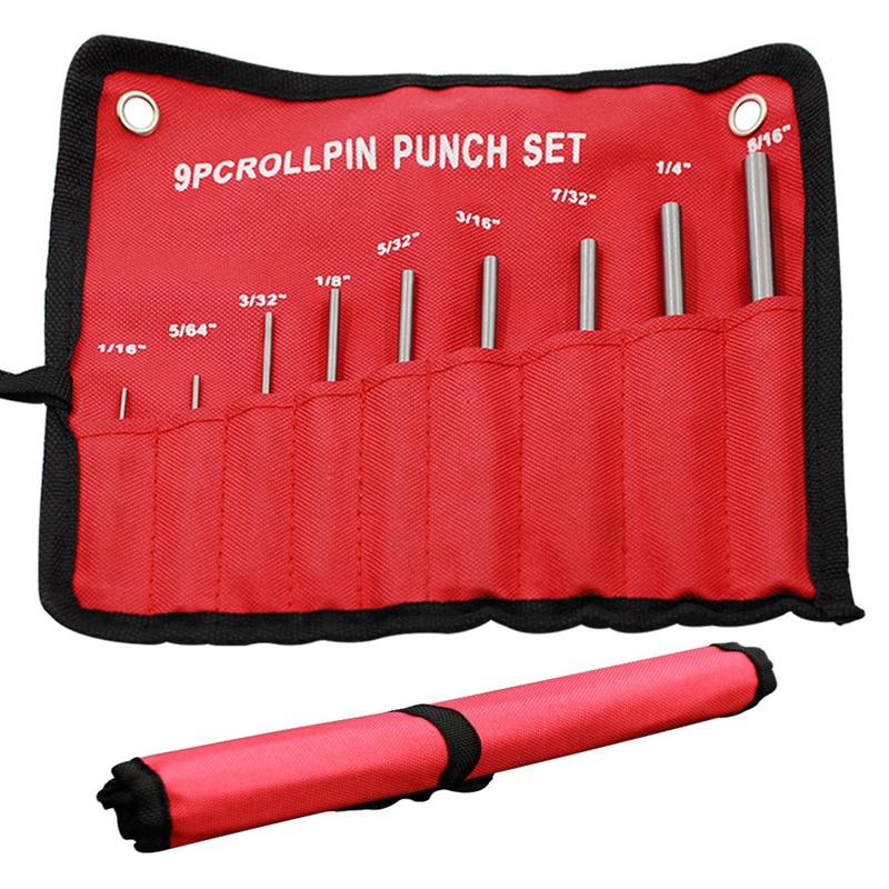 9Pcs Steel Multi Size Round Head Pins Punch Set Gr... – Grandado