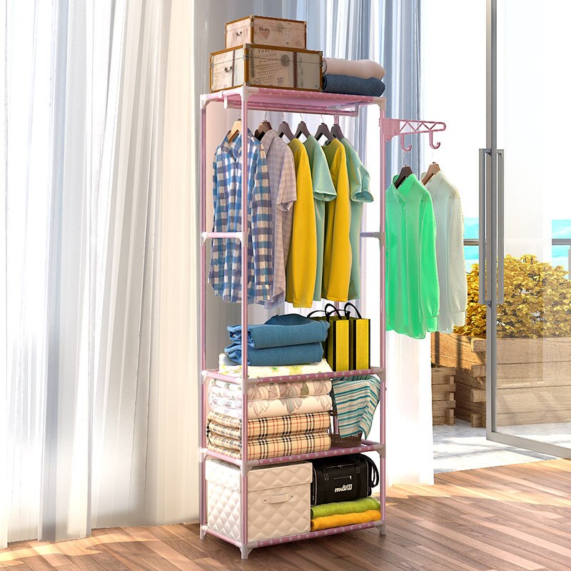 Simple Metal Iron Multifunctional Coat Rack Floor ... – Grandado