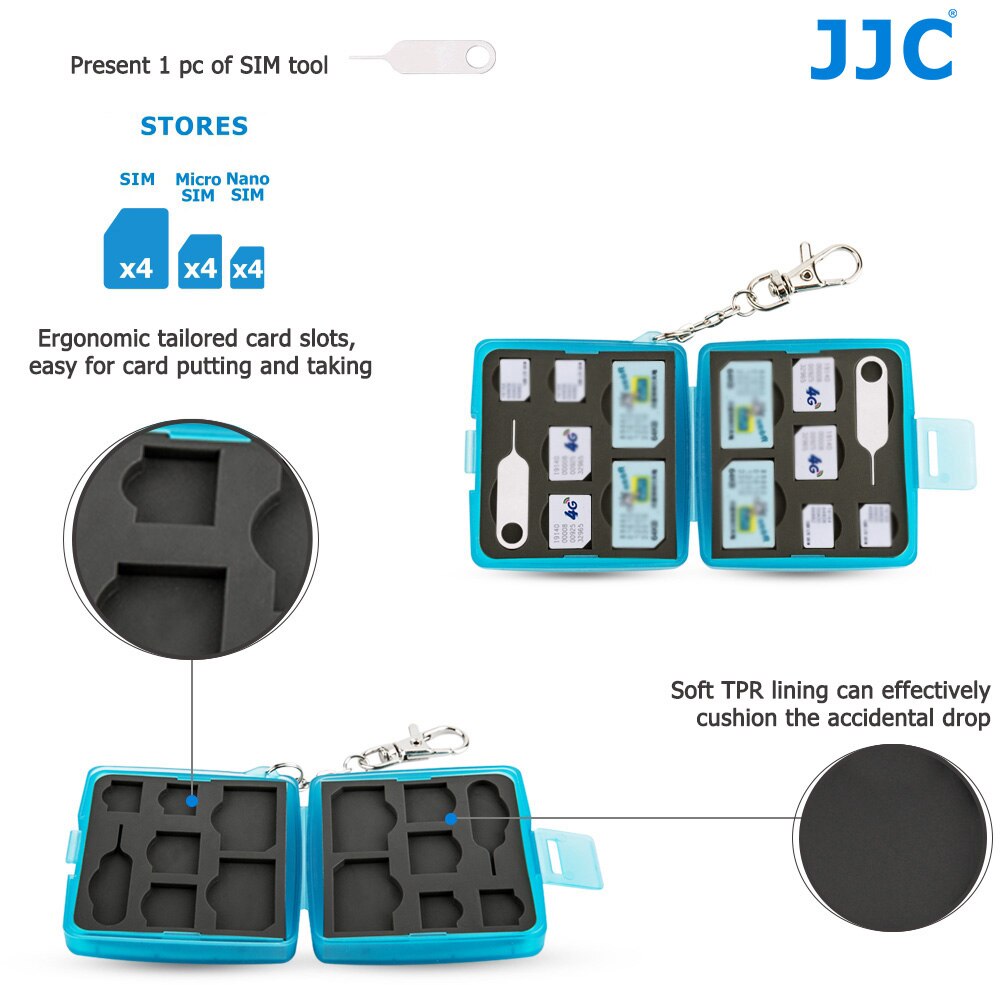 Jjc Sim Card Case Met Metalen Karabijnhaak & C... – Grandado