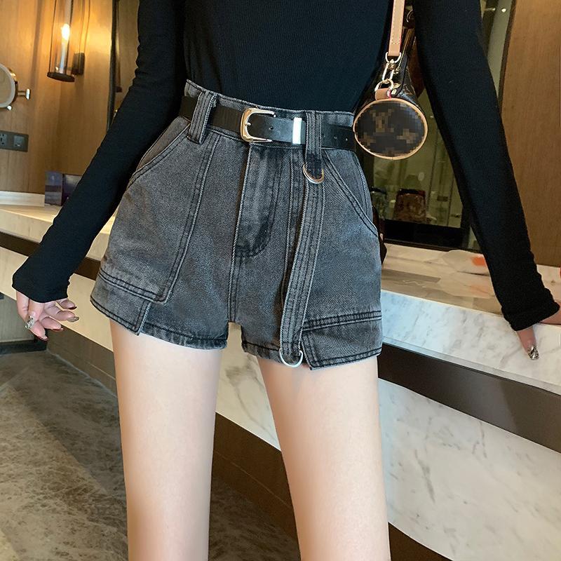 Shorts Women Denim Solid Zipper High-waist Pockets... – Vicedeal
