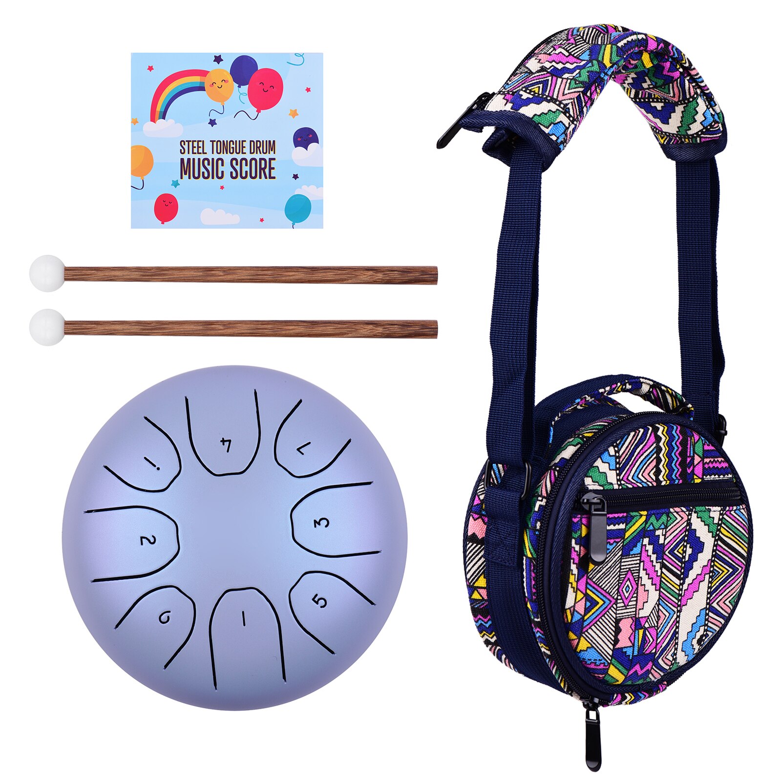 ammoon Steel Tongue Drum Tank Drum Percussion Inst... – Grandado