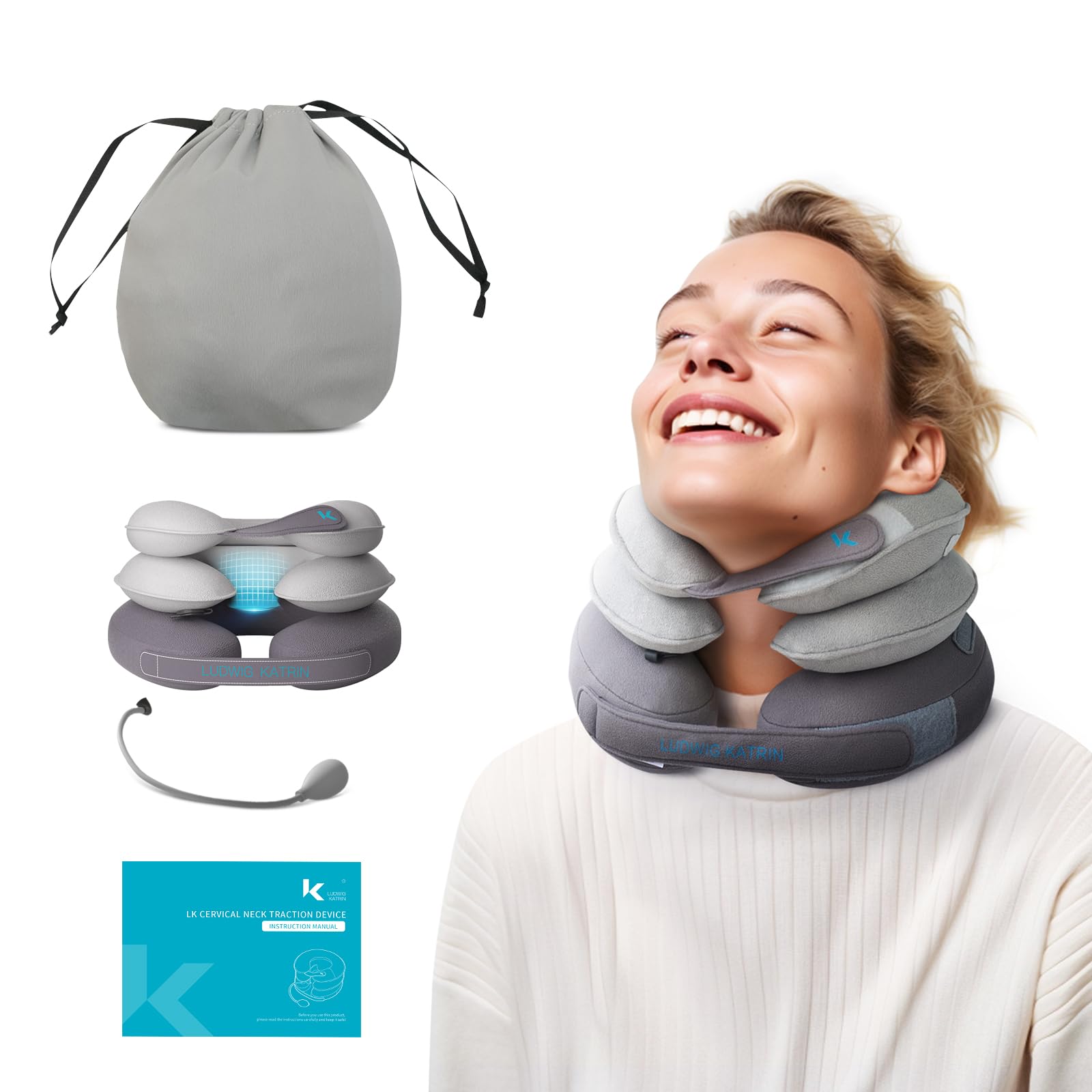 Cervical Neck Traction Device - Inflatable Neck St... – Grandado