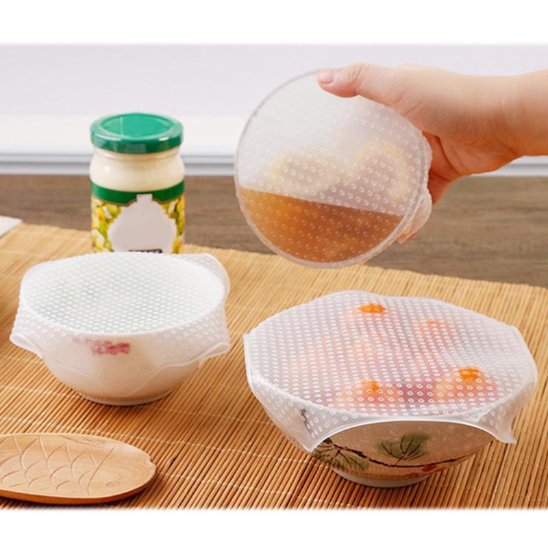 4Pcs/lot Reusable Silicone Wrap Seal Food Fresh Ke... – Vicedeal