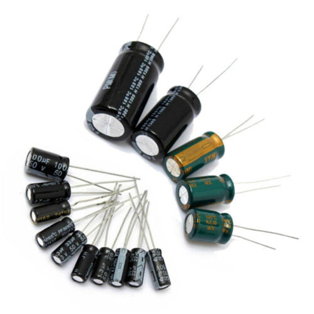 120Pcs/Bag Black Aluminum Electrolytic Capacitor A... – Grandado