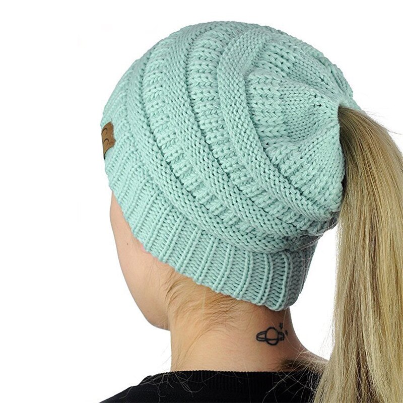 Winter Knitted Hat Outdoor Warm Soft Stretch Knit ... – Grandado