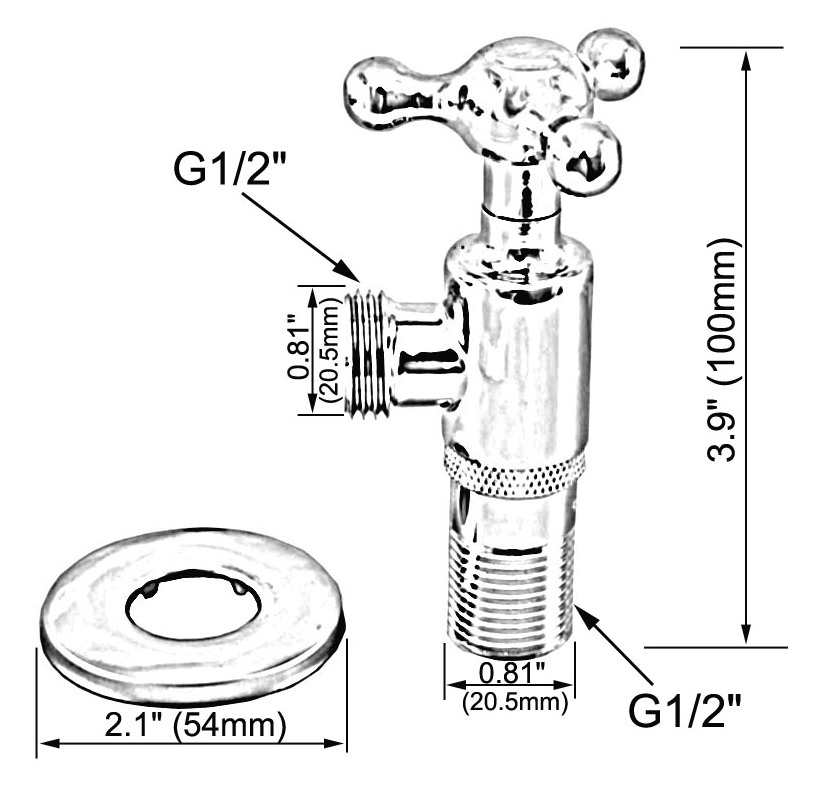 1Pcs Gold Color Brass Bathroom Faucet Angle Stop V... – Vicedeal