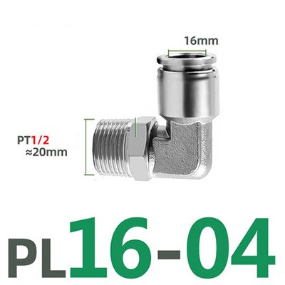 304 stainless steel metal PL pneumatic quick conne... – Grandado