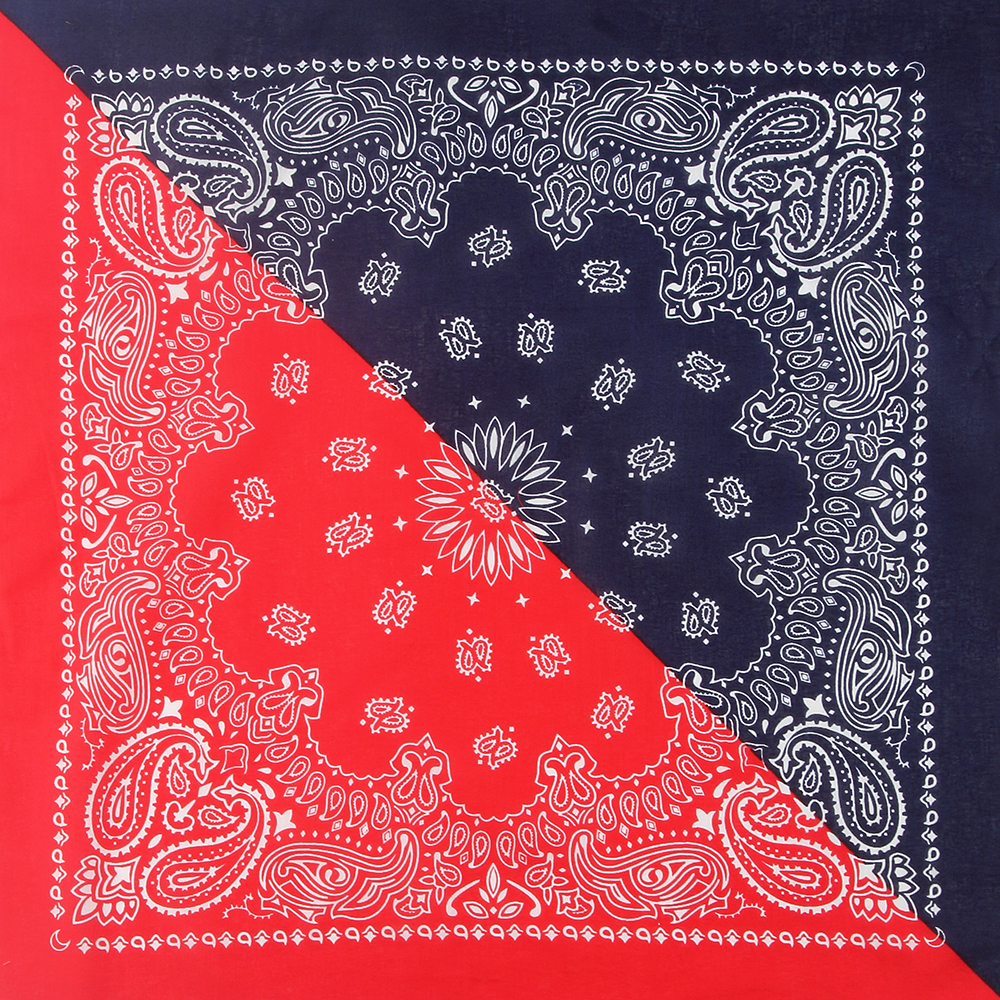WINFOX Katoen Navy Rood Paisley Bandana Hoofddekse... – Vicedeal