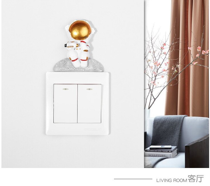 Astronaut 3d Stereo Switch Sticker Socket Decorati... – Grandado